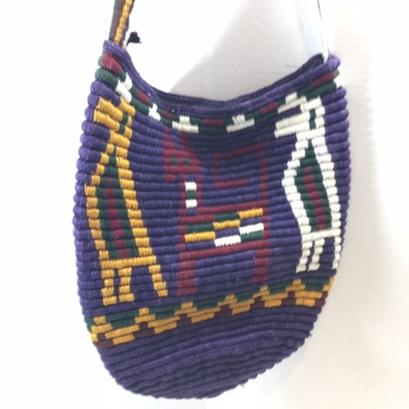 Hand Woven | Bags | Vtg Hand Woven Native Aztec Animal Motifs Satchel ...